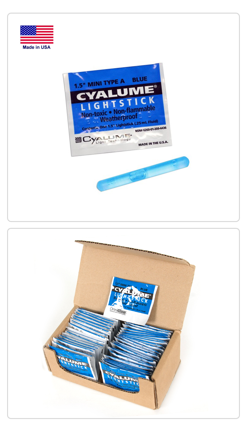 [Cyalume] Mini ChemLight Blue - 미니 케미라이트 벌크 블루 (1박스 35개 이상) - 12,000원 ...